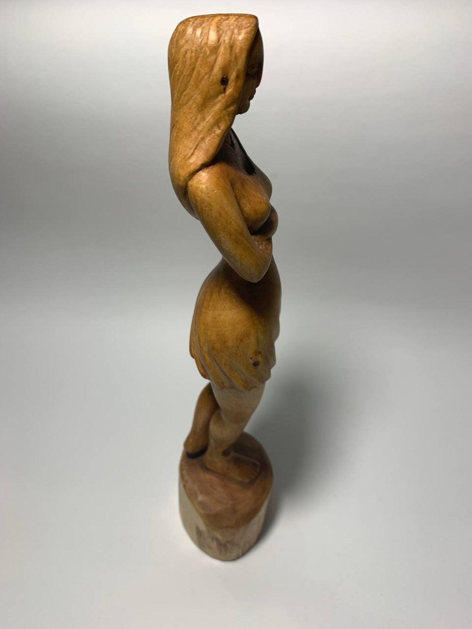 Hand Carved Wooden Girl, Handmade Girl Figurine, for Interior ...