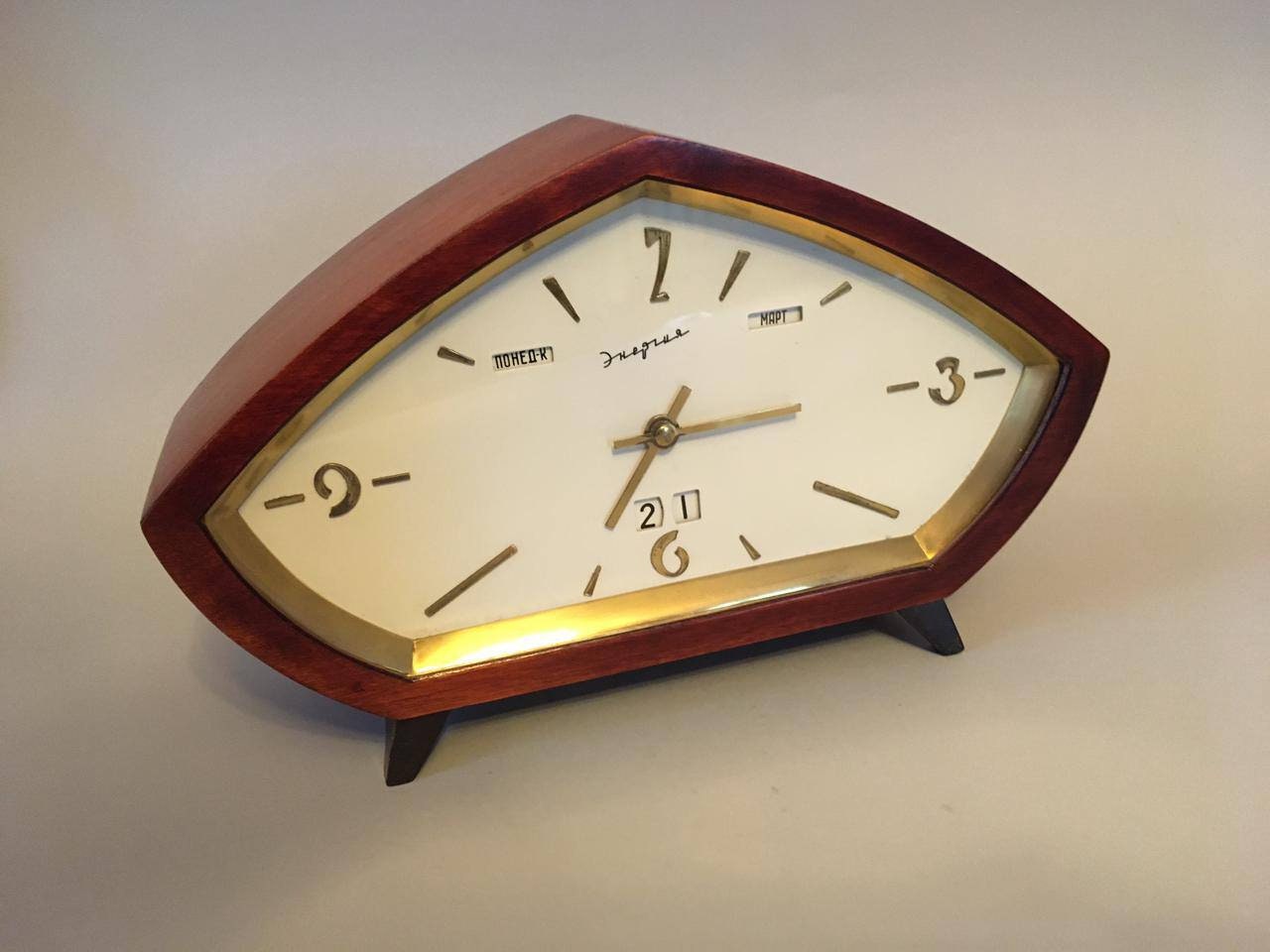 Vintage Clock, Soviet Clock, Energy Clock, Table Clock, Mantel Clock ...