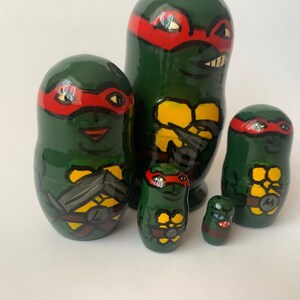 Handmade Nesting Doll, 5 Nesting Doll, Hand Painted Nesting Doll ...