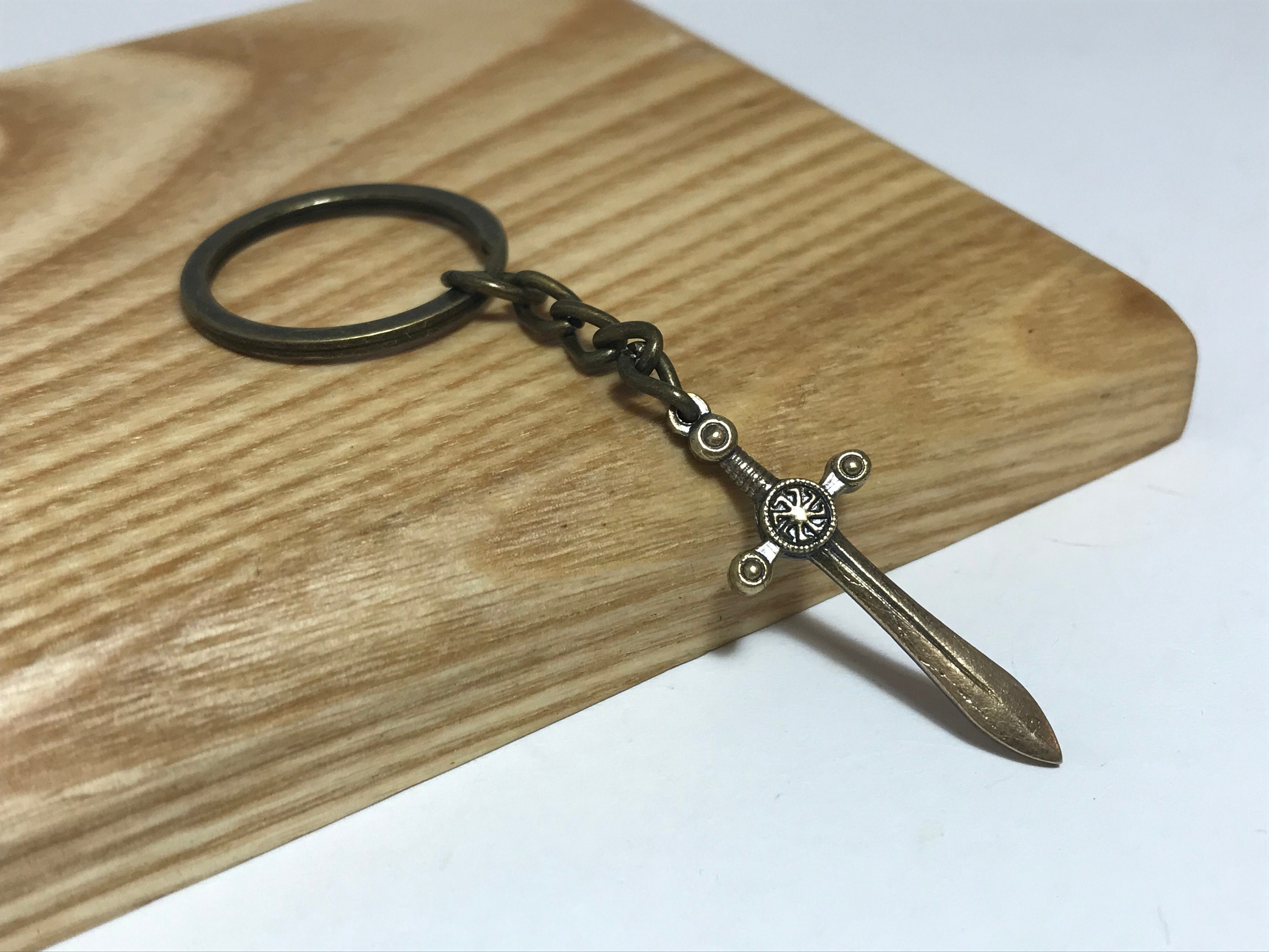 Handmade Keychain Viking Sword Charm Viking Sword Trinket - Etsy