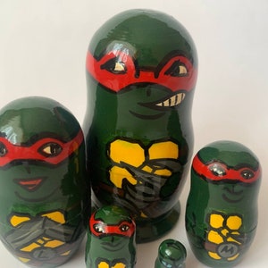 Handmade Nesting Doll, 5 Nesting Doll, Hand Painted Nesting Doll ...
