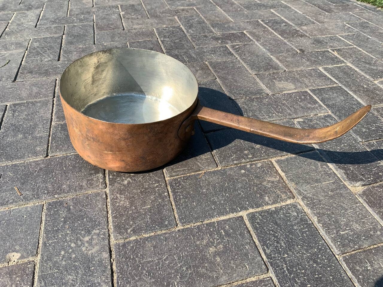 Vintage Ladle 4, Antique Ladle, Copper Ladle, Tinned Ladle, Metal Ladle ...