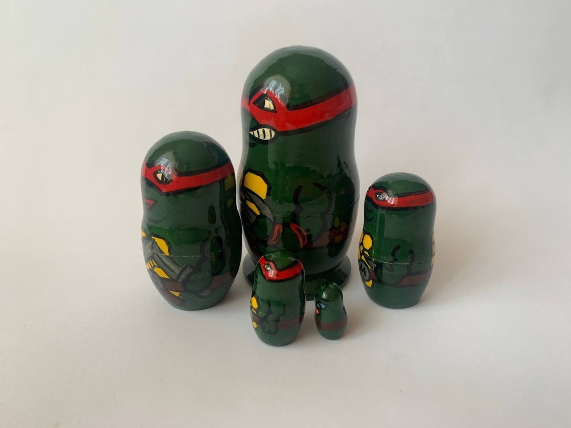 Handmade Nesting Doll, 5 Nesting Doll, Hand Painted Nesting Doll ...