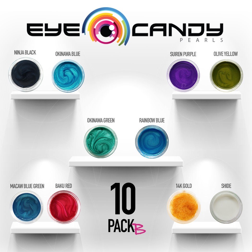 Eye Candy Pigment 10-pack Set B - Epoxy - Resin - Soap Molds - Candle ...