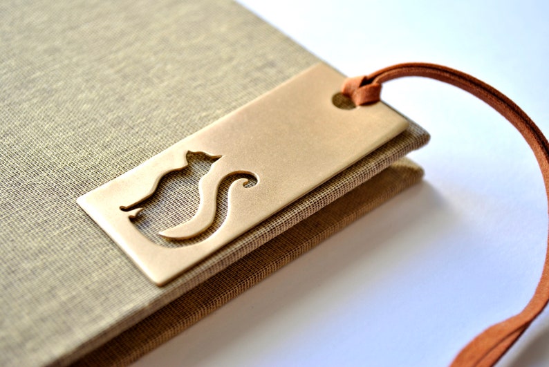 Cat Metal Bookmark Cat Owner Gift Book Nerd Engraved - Etsy