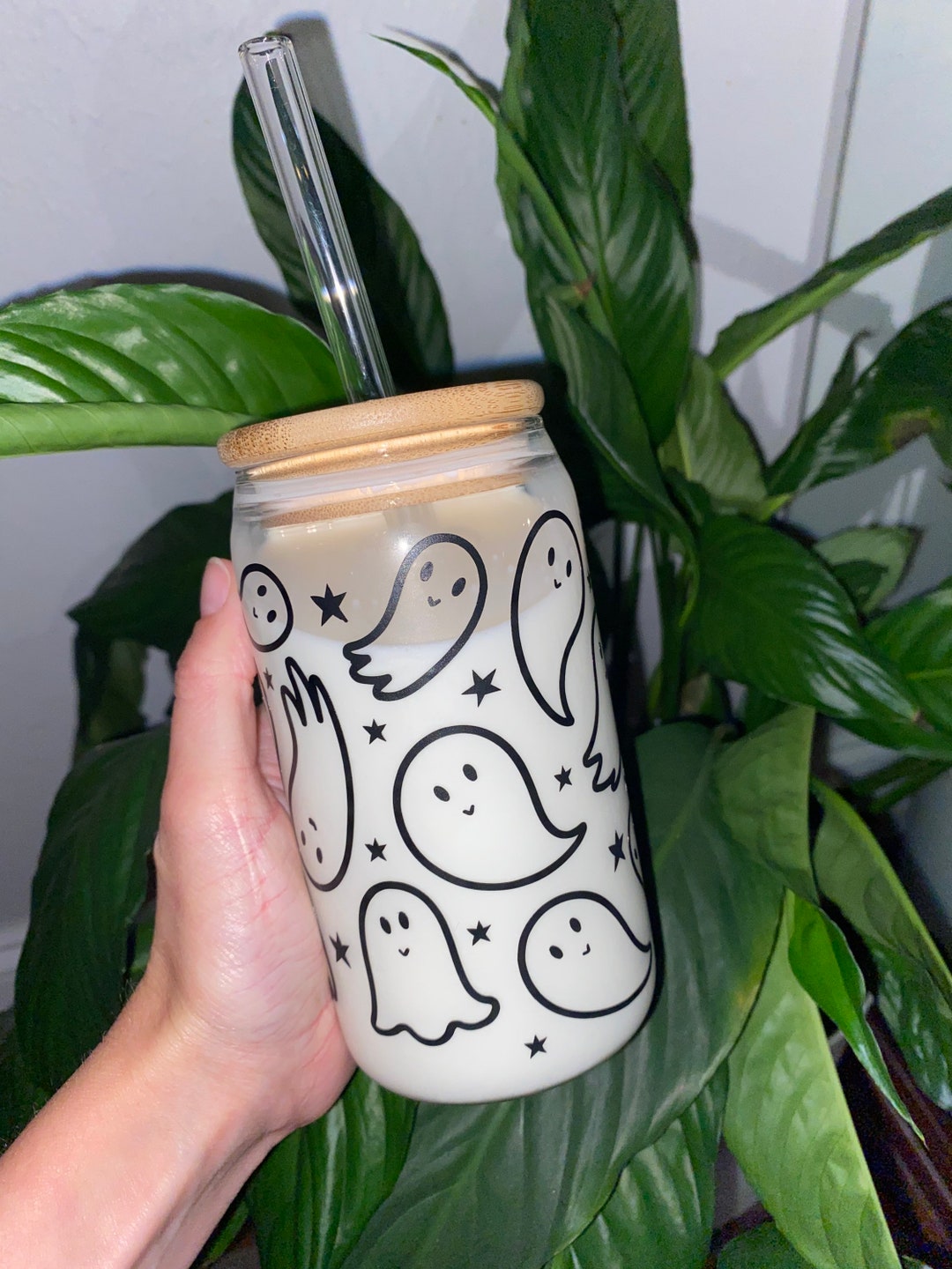 Silly Spooky Ghost Glass - Etsy