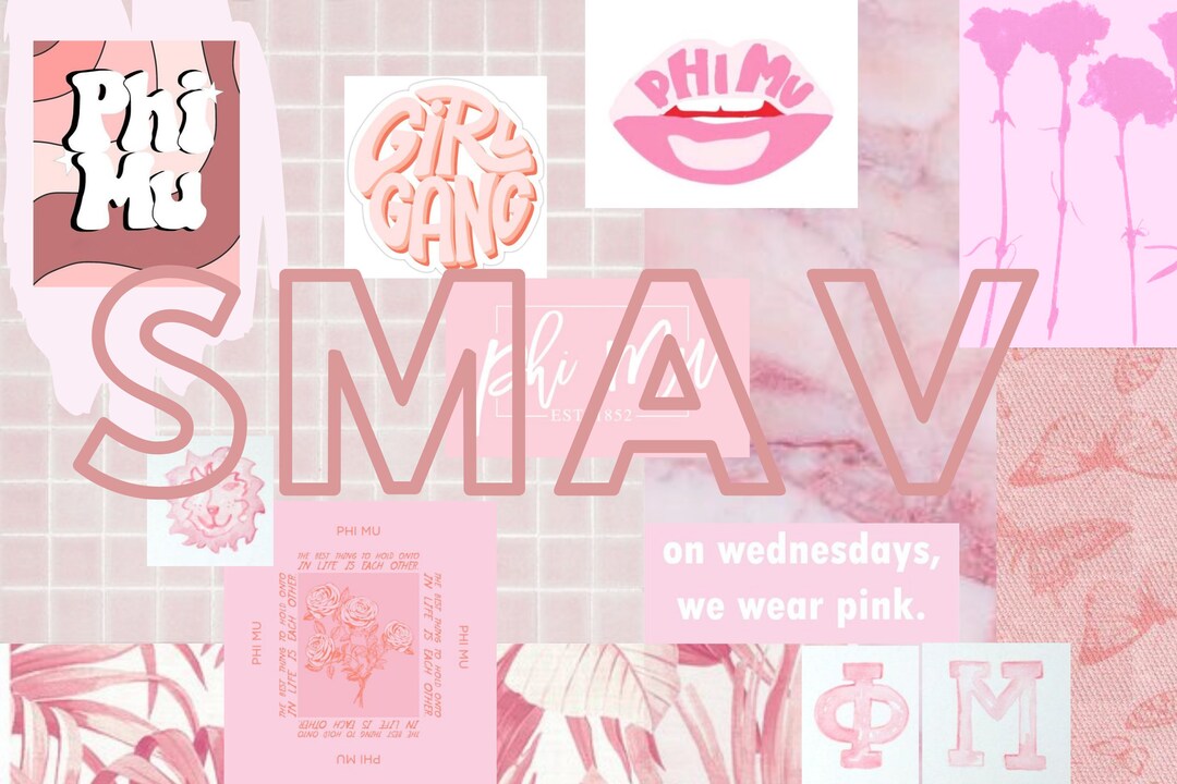 Pink Phi Mu Aesthetic Background - Etsy