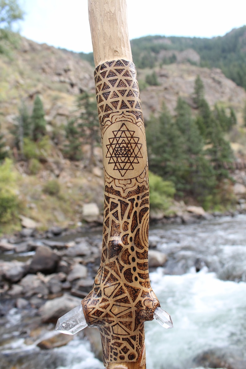 Hand Crafted Sacred Earth Staff the Conscious Creator - Etsy