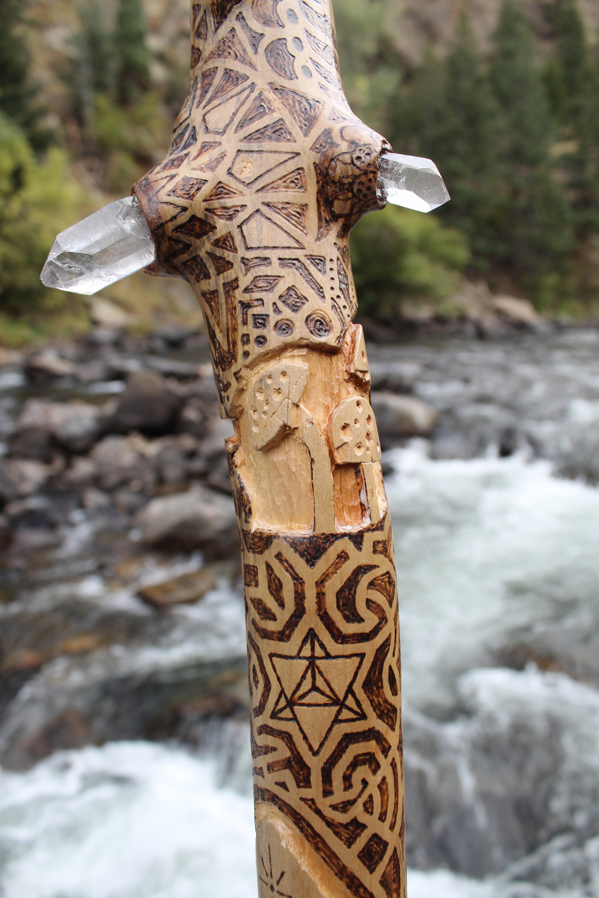 Hand Crafted Sacred Earth Staff the Conscious Creator - Etsy