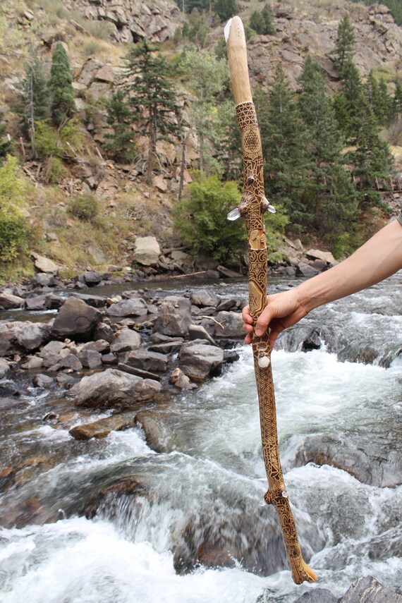 Hand Crafted Sacred Earth Staff the Conscious - Etsy