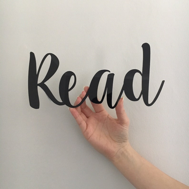 Acrylic Wall Decor Read Sign | Etsy UK