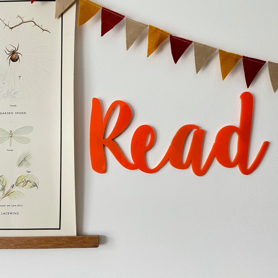 Acrylic Wall Decor Read Sign - Etsy UK