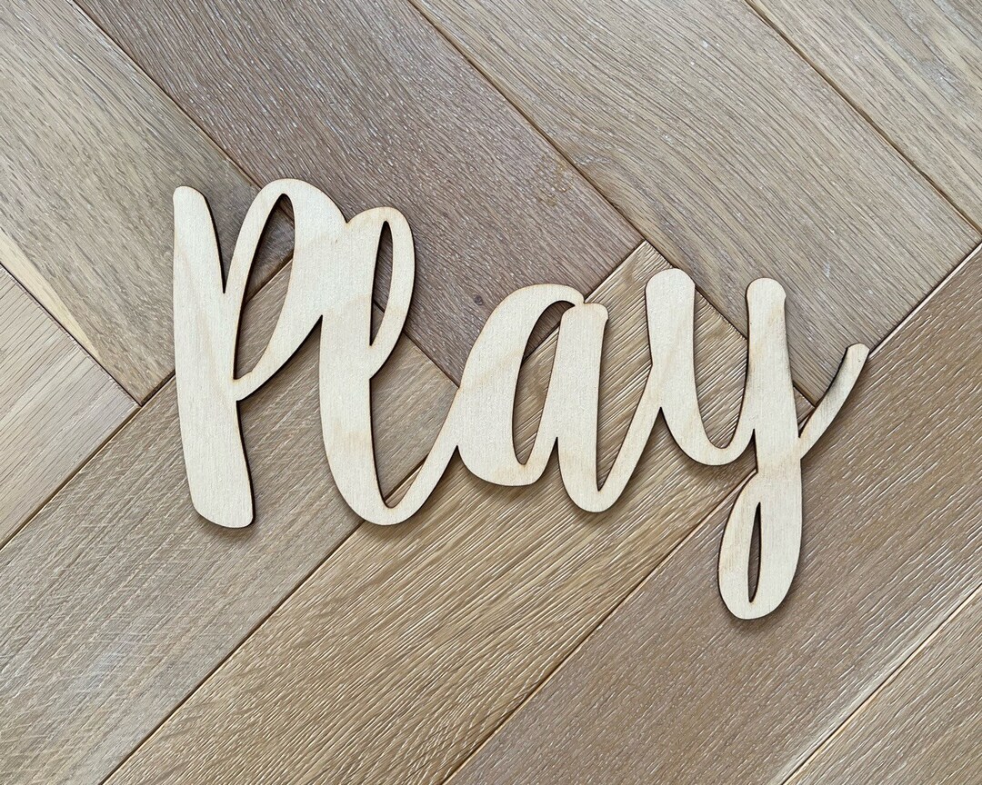 Plywood Wall Decor Play Sign - Etsy