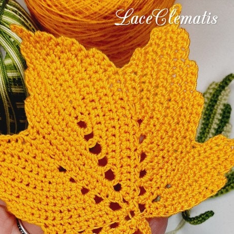 Maple Leaf Crochet Pattern. Maple Leaves Ornaments. Crochet - Etsy