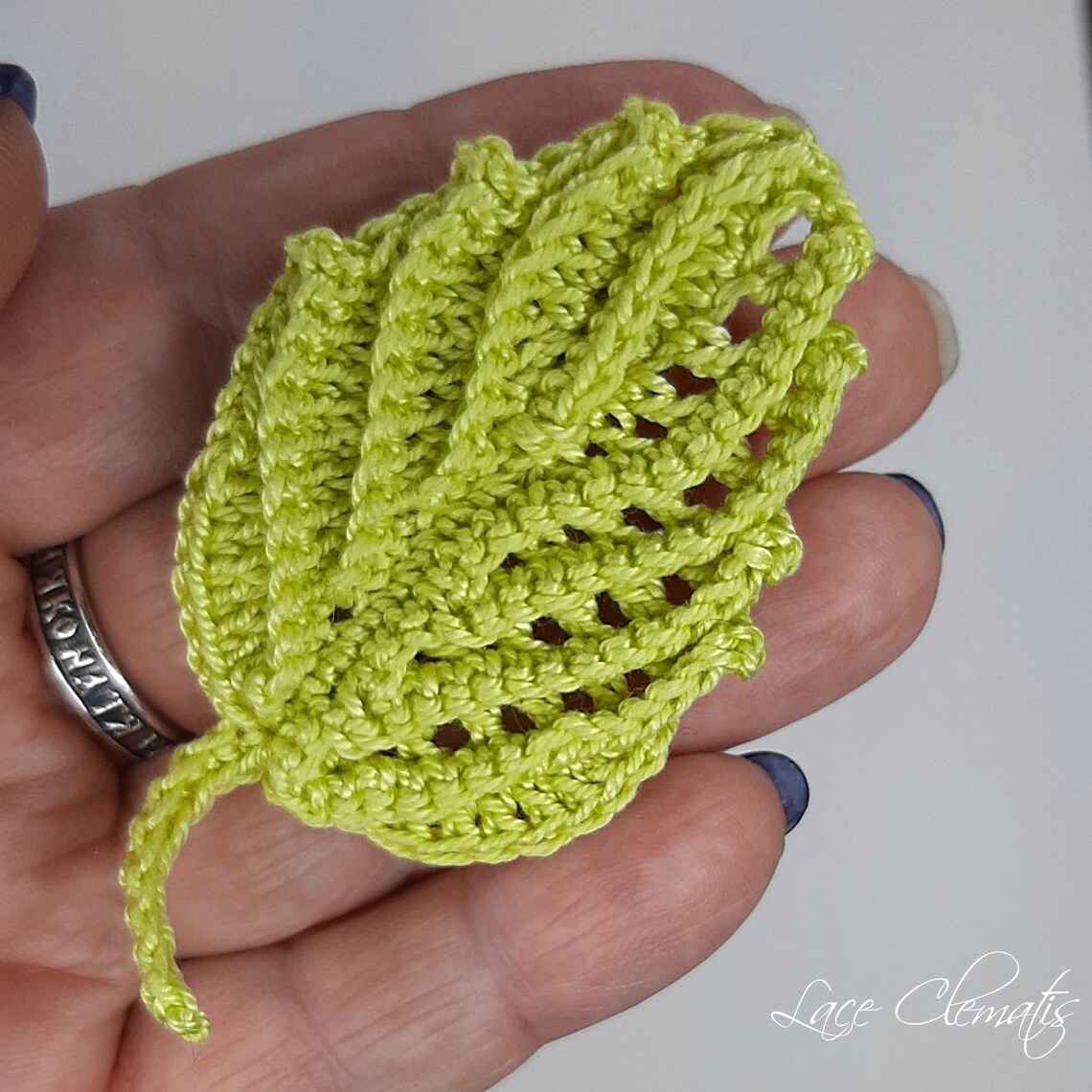 Сrochet Leaf Pattern, PDF Leaf Motif, Irish Lace Pattern, Crochet Leaf ...