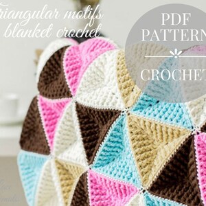 Triangle Crochet Pattern for a Blanket. Motif Afghan Crochet - Etsy