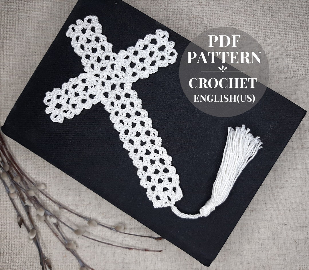 Crochet Cross Bookmark Pattern. Easy Crochet Pattern Easter Cross ...