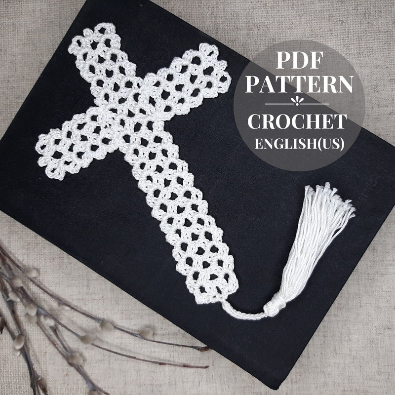 Crochet Cross Bookmark Pattern - Etsy