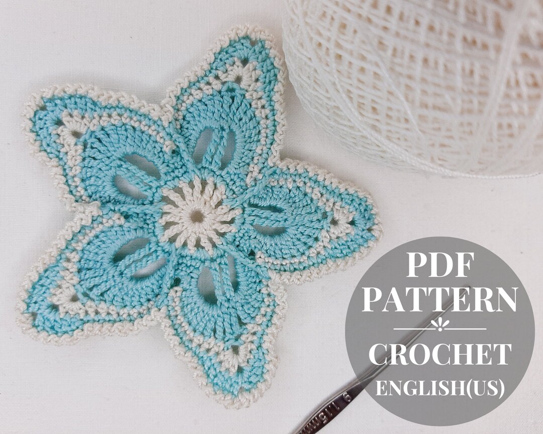 Crochet Lace Flower Pattern Floral Applique DIY Irish Lace - Etsy