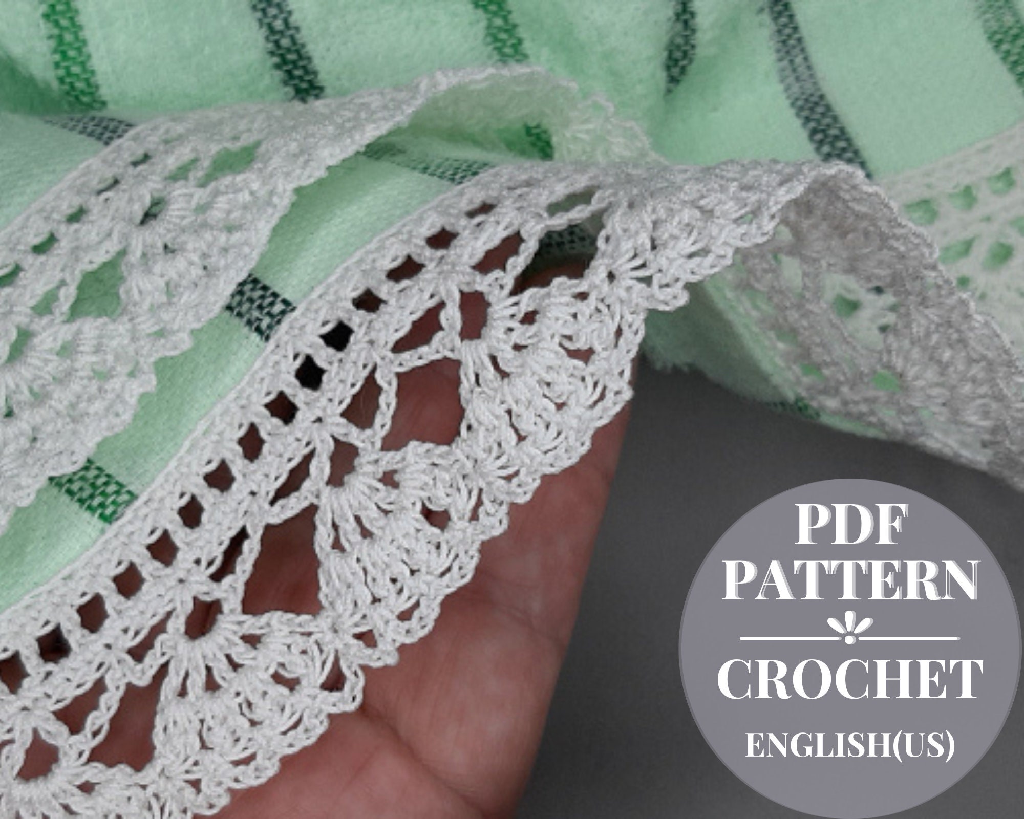 Easy Crochet Pattern Border for Home Decor. Crochet Lace - Etsy UK