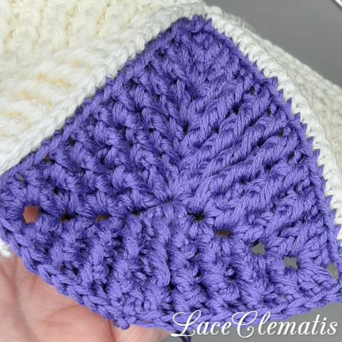 Triangle Crochet Pattern for a Blanket. Motif Afghan Crochet - Etsy