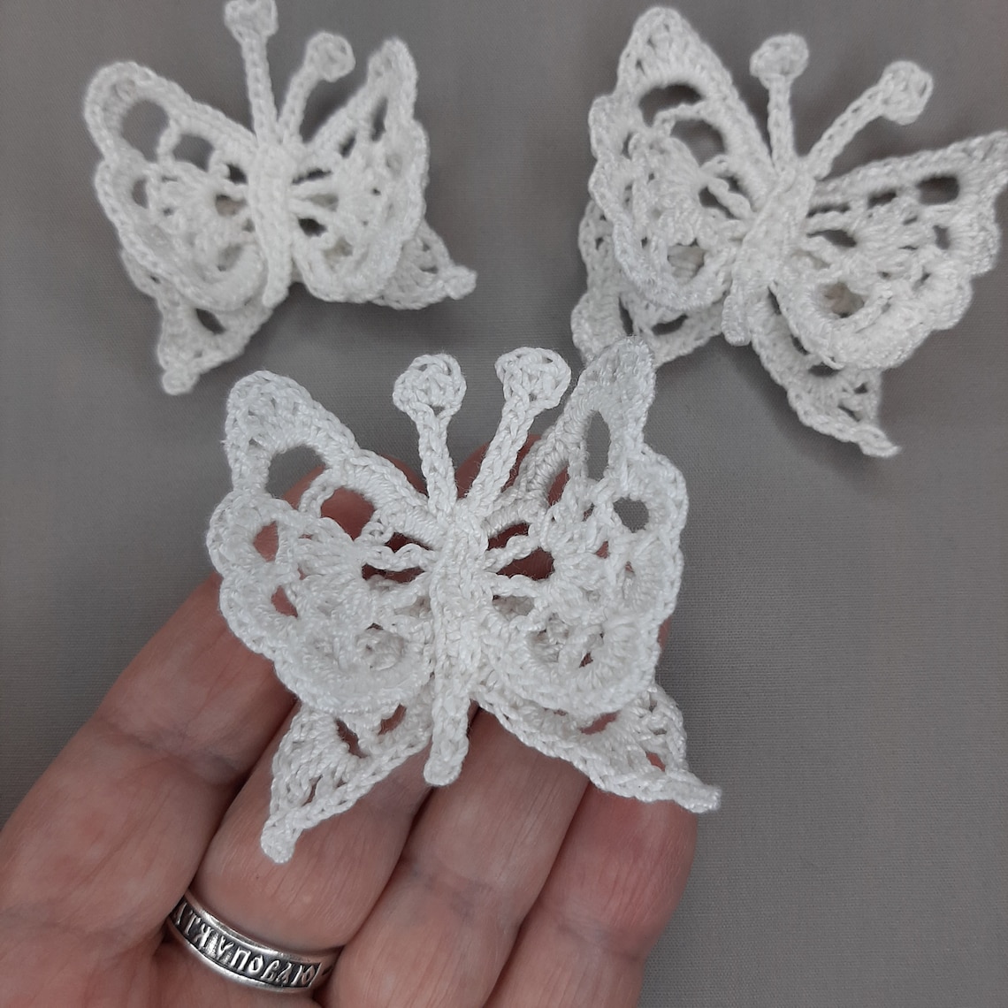 Butterfly Crochet Patterns Lace Butterfly Applique Crochet - Etsy