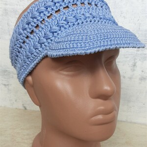 Headband Crochet Pattern With Visor. Summer Headband Cotton Crochet ...