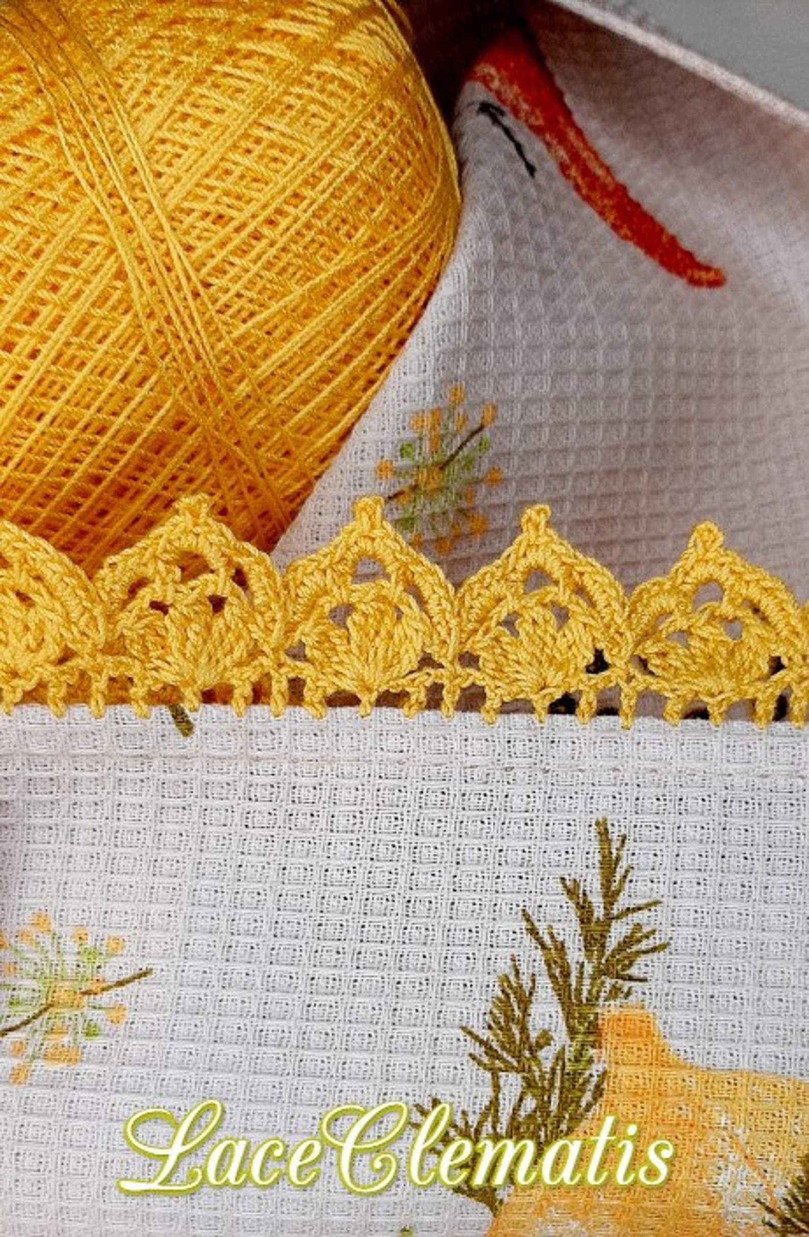 Crochet Border Pattern Lace Trim for Home Decor Kitchen. - Etsy