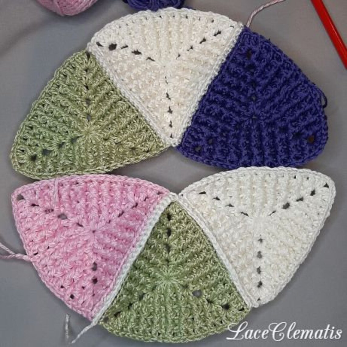 Triangle Crochet Pattern for a Blanket. Motif Afghan Crochet - Etsy