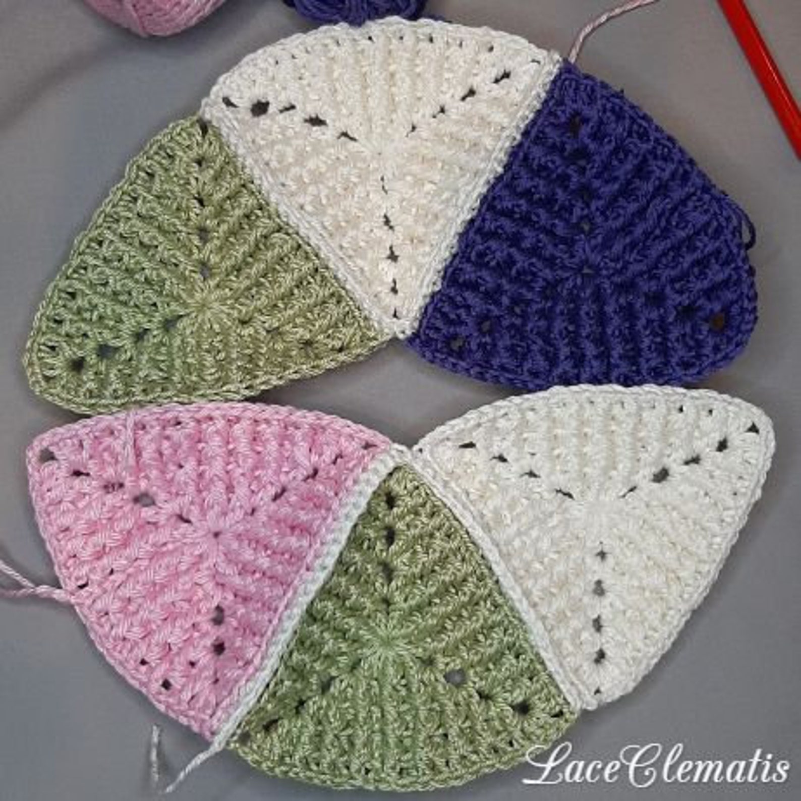 Triangle Crochet Pattern for a Blanket. Motif Afghan Crochet Pattern ...