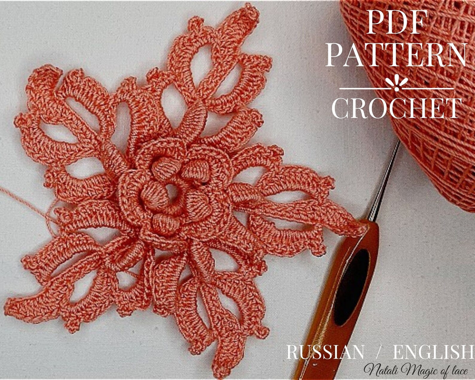 Crochet Applique Flower Pattern. Blossom Crochet Patterns. - Etsy
