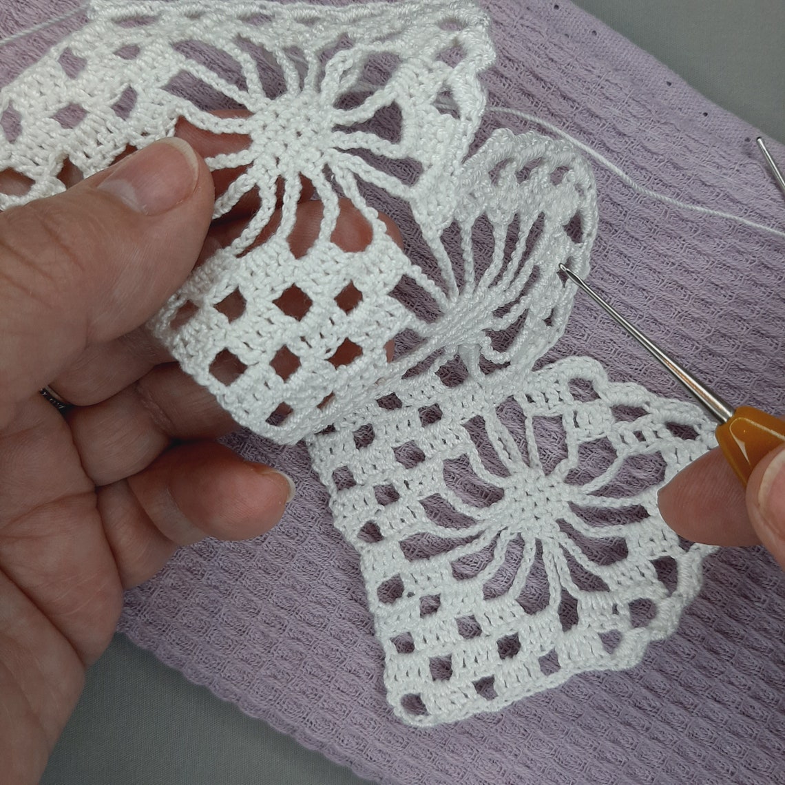 Border Crochet for Decor Tablecloths Trim Kitchen Towels - Etsy