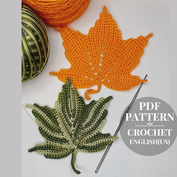 Crochet Maple Leaf - Etsy
