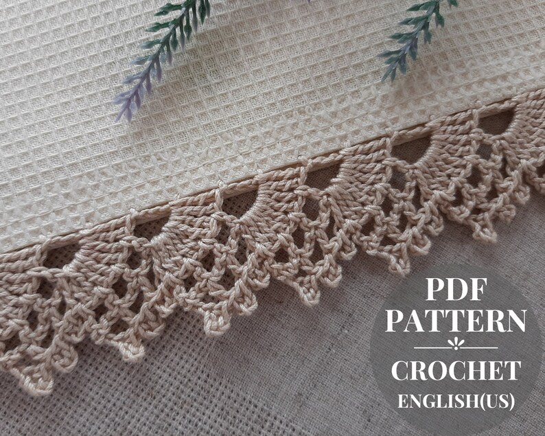Crochet Edging Pattern Crochet Border Pattern Beginner. - Etsy
