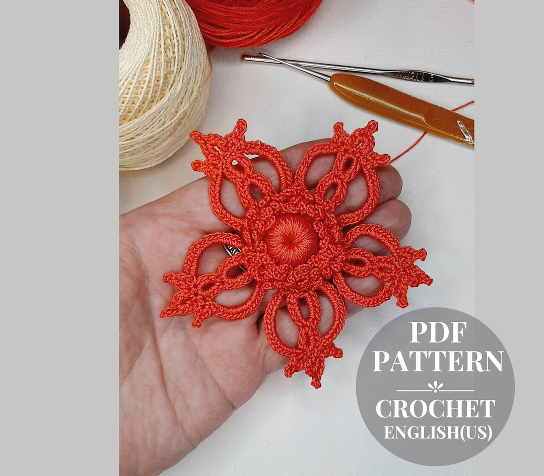 Crochet Flower Pattern for Irish Lace - Etsy