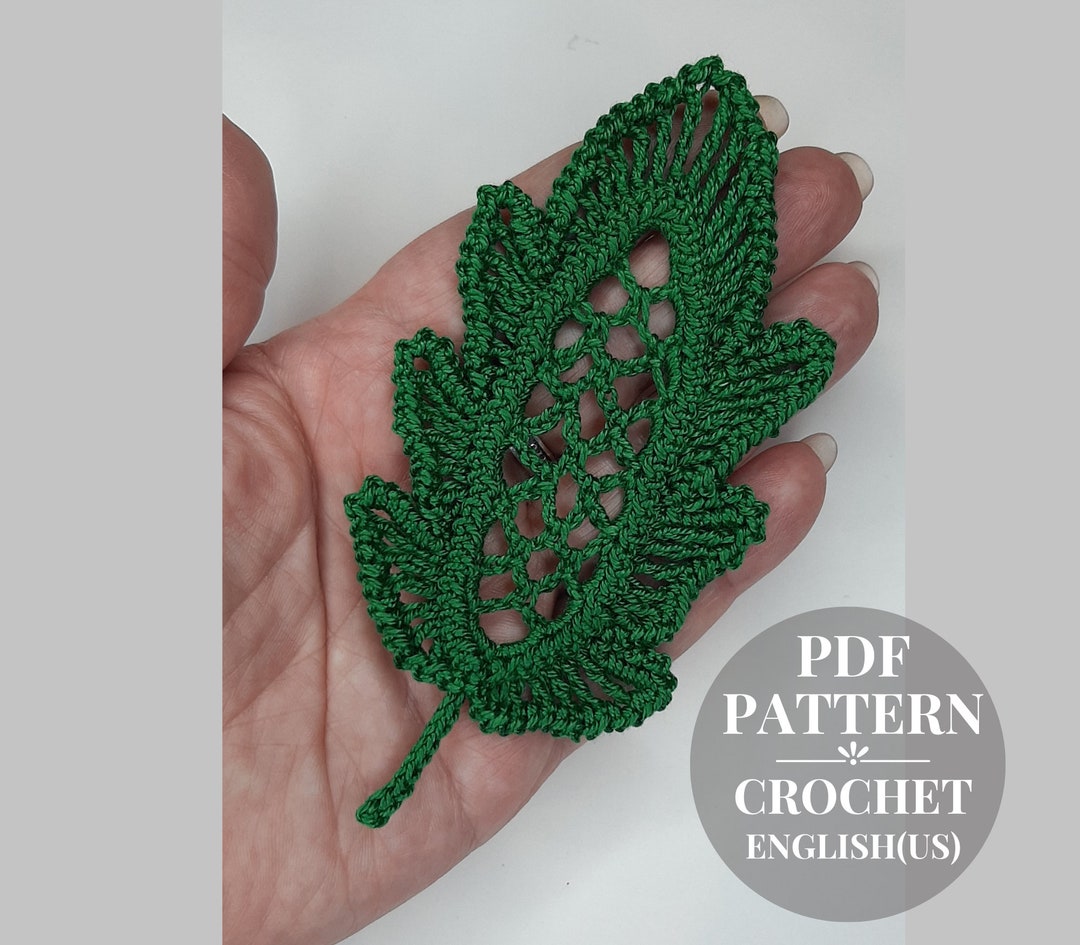 Crochet Leaf Pattern. Leaves Crochet for Irish Lace Instruction PDF ...