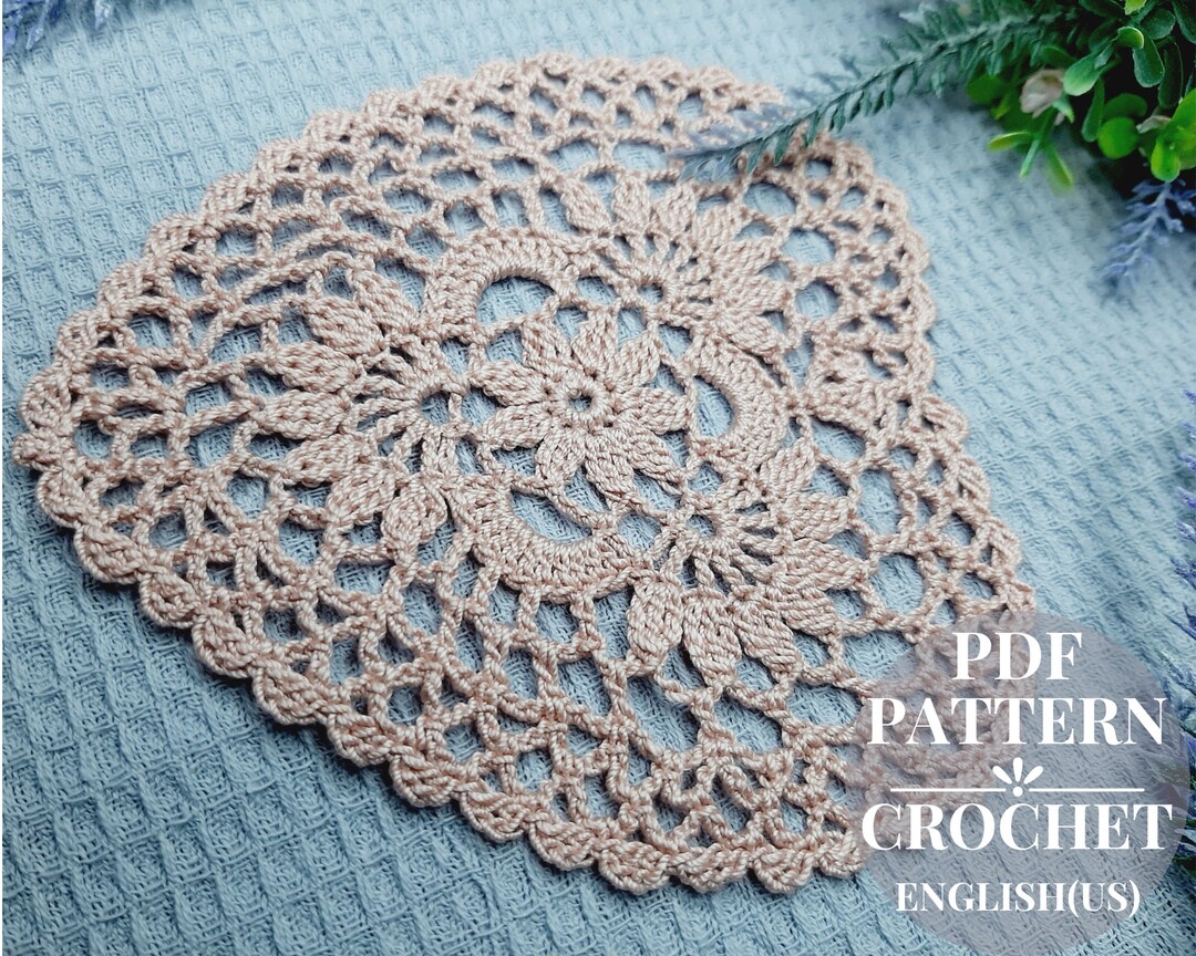 Crochet Pattern Doily Shaped Heart. Crochet Lace Doily - Etsy