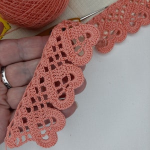 Crochet Edging Pattern Border Hearts Crochet for Decor Kitchen Towels ...