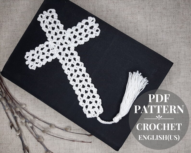 Crochet Cross Bookmark Pattern. Easy Crochet Pattern Easter - Etsy