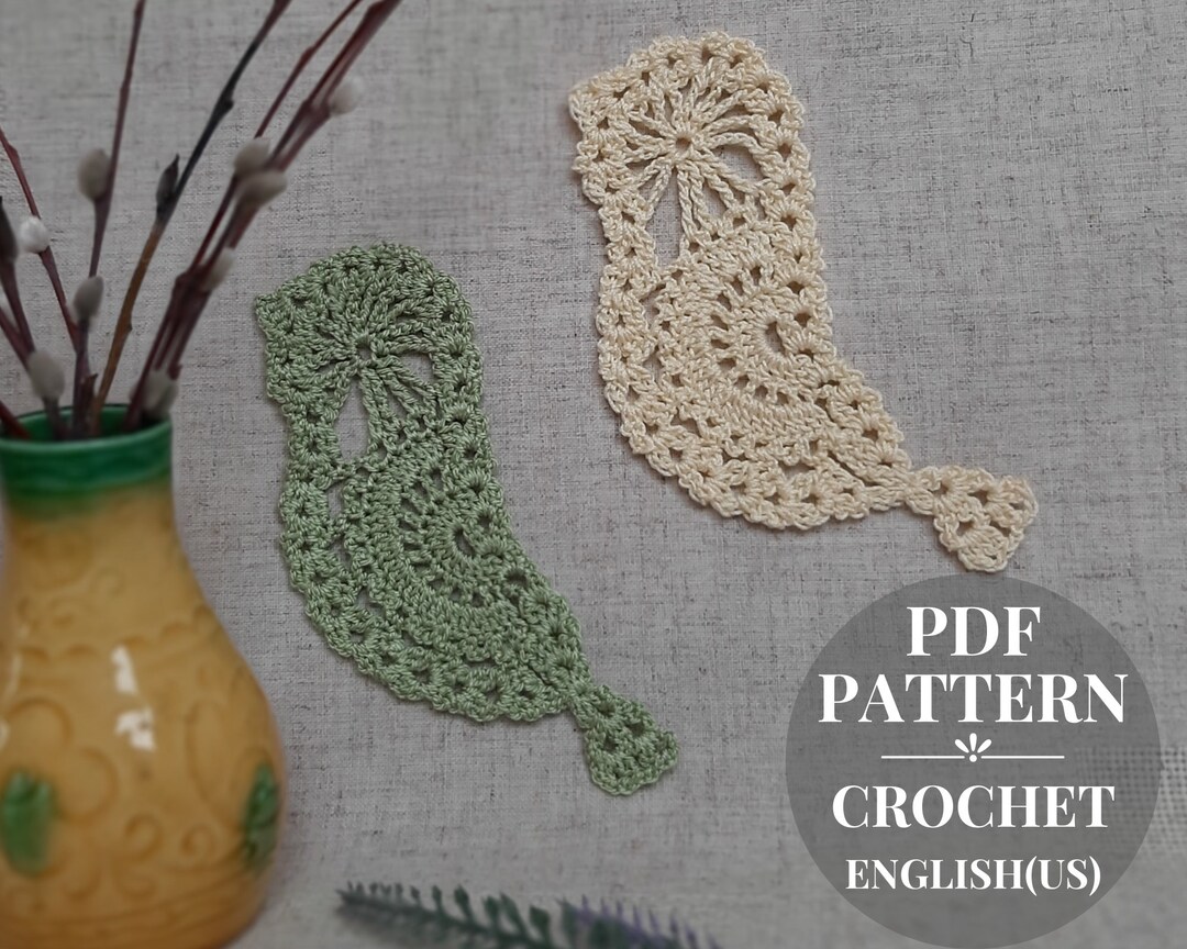 Crochet Bird Applique Pattern. Crochet Easter Decor. - Etsy
