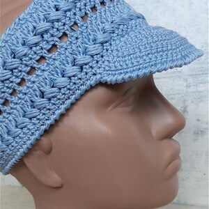 Headband Crochet Pattern With Visor. Summer Headband Cotton Crochet ...