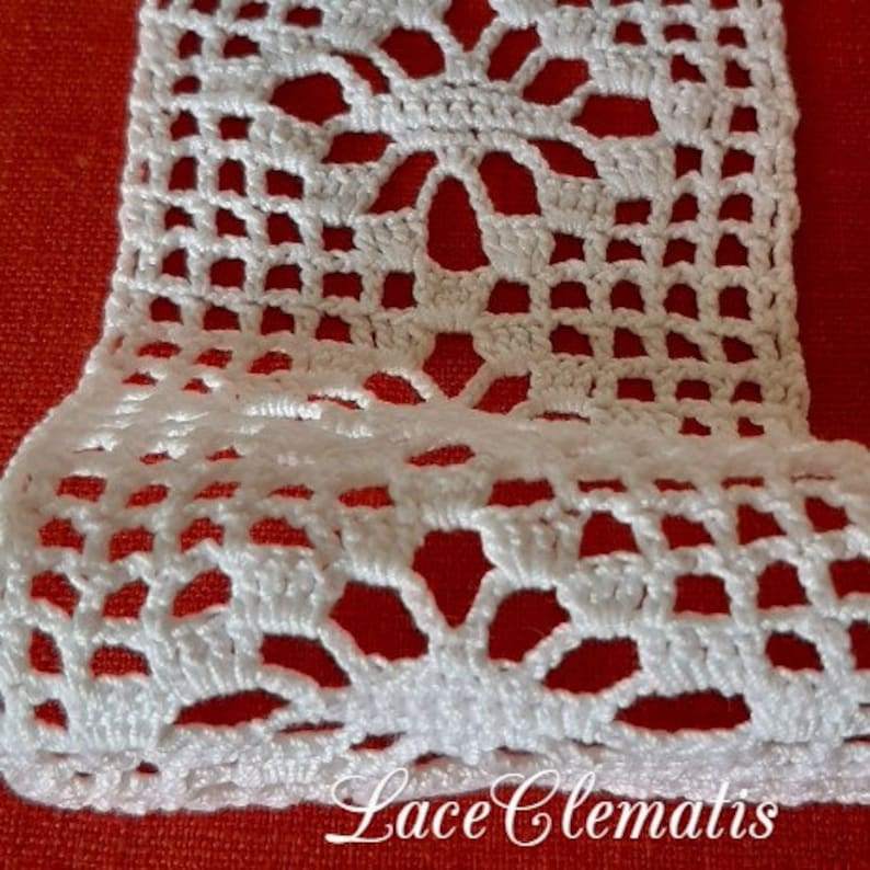 Filet Crochet Border Patterns for Kitchen Towel. Filet Edging - Etsy