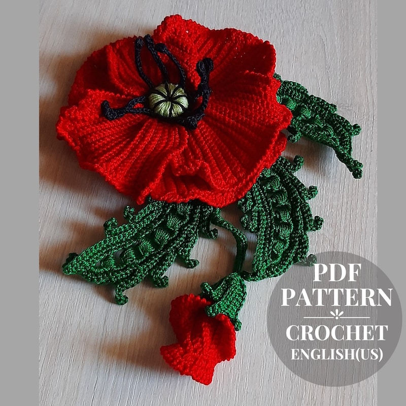 Poppy Applique - Etsy