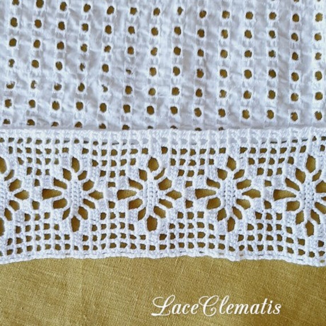 Filet Crochet Border Patterns for Kitchen Towel. Filet Edging ...