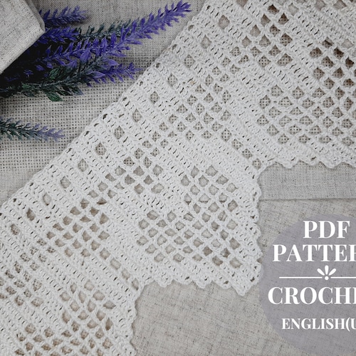 Crochet Pattern Border for Curtains Pattern Crochet Filet - Etsy
