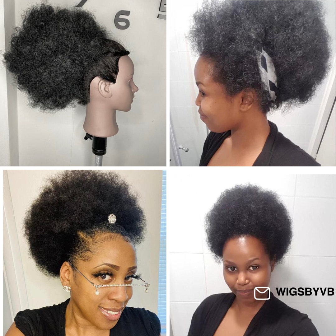 Afro Puff Drawstring Clip in Ponytail Hair Extension - Etsy