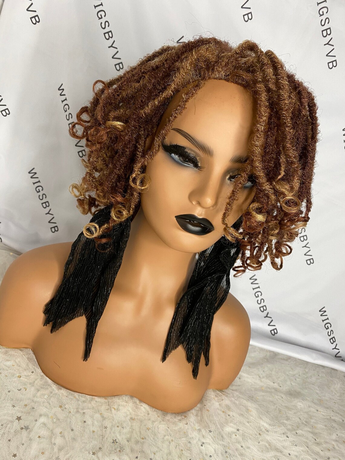 12 Afro Curly Soft locs honey Blonde protective style faux | Etsy