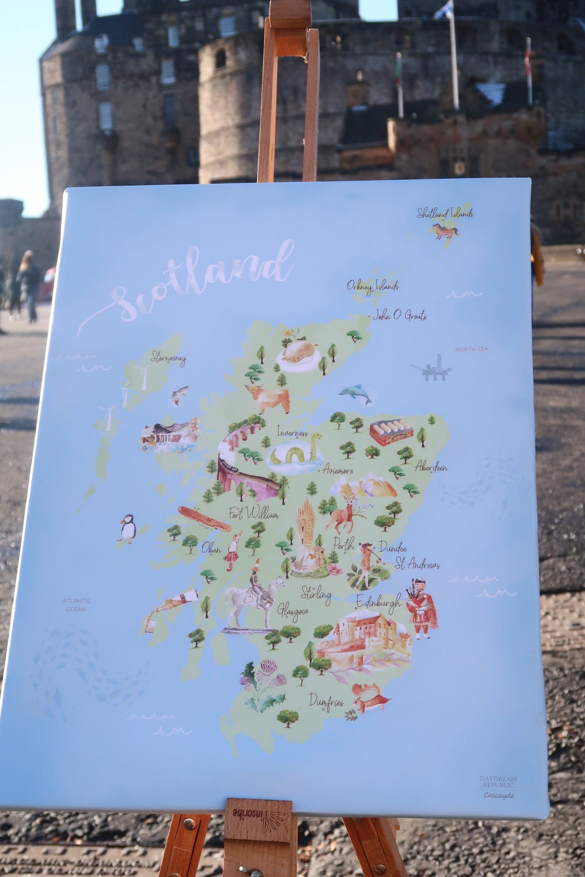 Scotland Map A4 Print Push Pin Map Personalised Scotland | Etsy