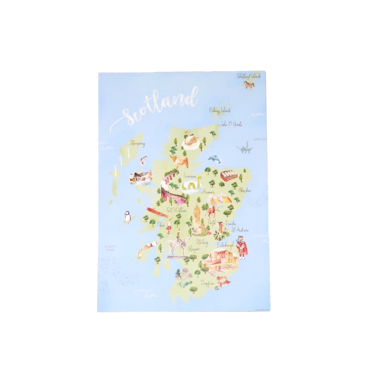 Scotland Map A4 Print Push Pin Map Personalised Scotland | Etsy
