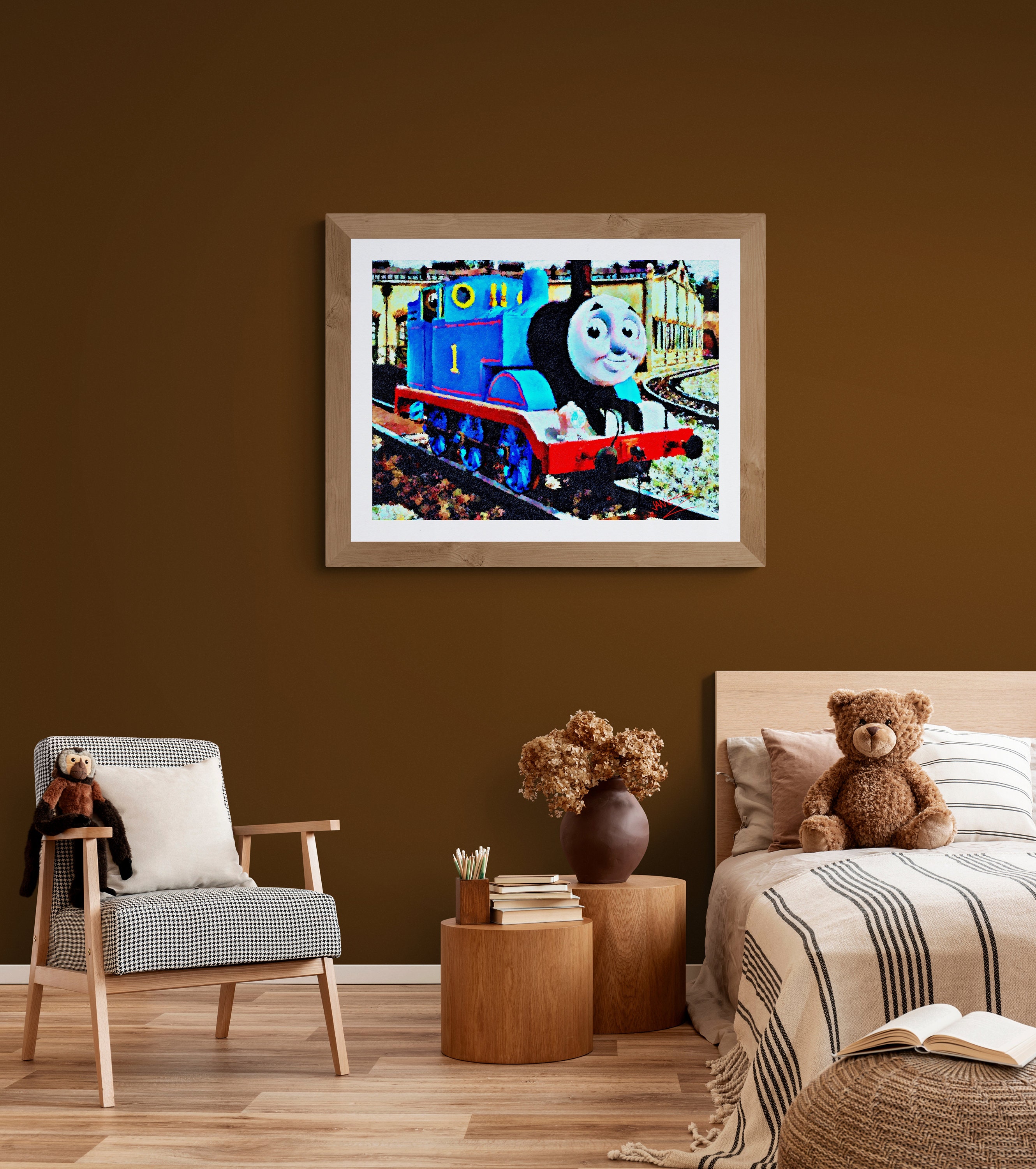 Fine Art Modern, Thomas the Tank Engine, Printable Wall Art Colourful ...